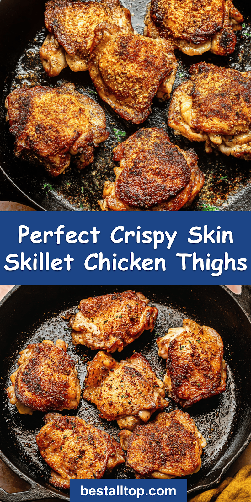 Crispy Skin Skillet Chicken Thighs – bestalltop.com