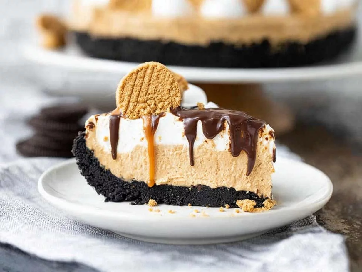 No-Bake Peanut Butter Marshmallow Pie Recipe - bestalltop.com